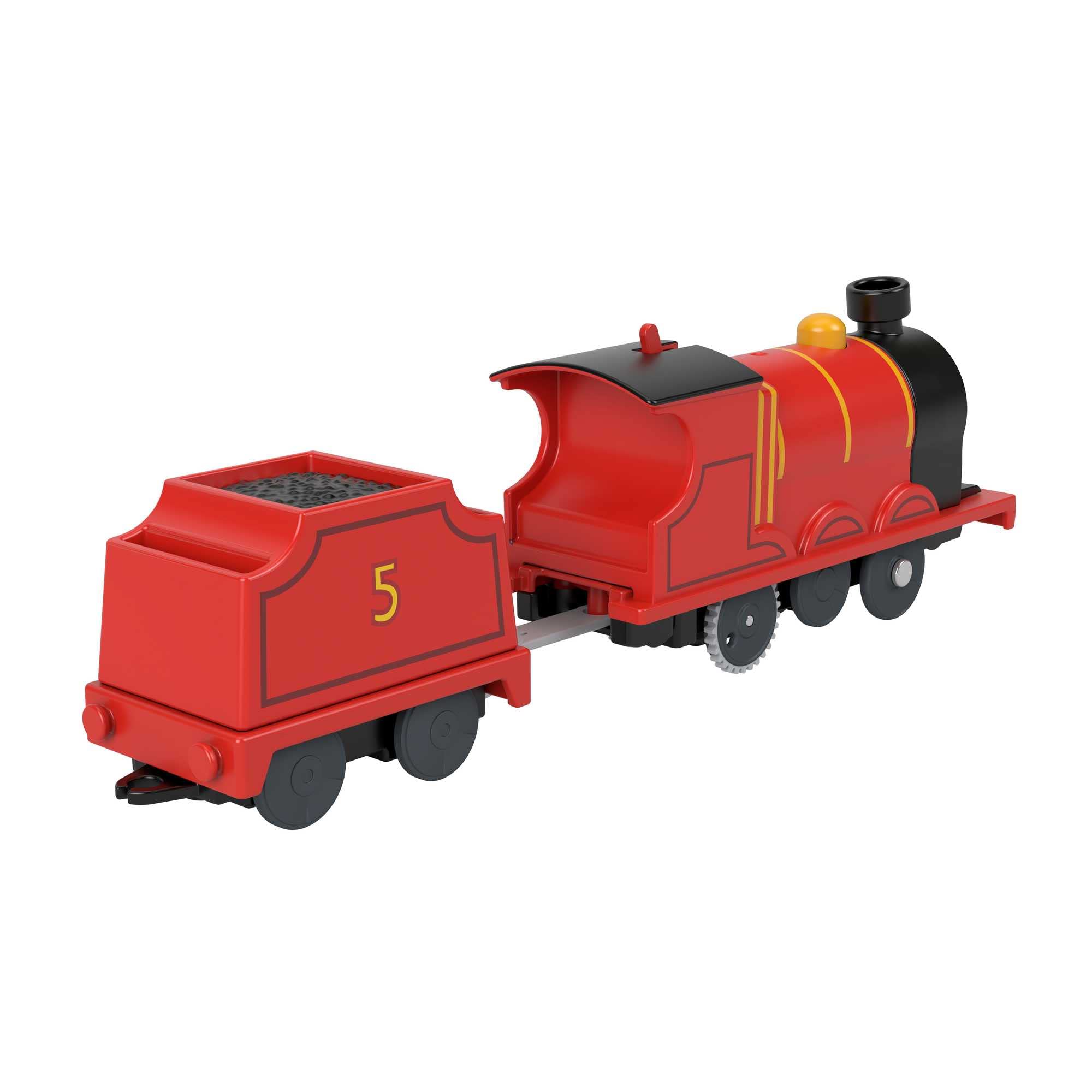 Thomas & Friends Motorized Toy Train James Battery-Powered Engine with Tender for Pretend Play Preschool Kids Ages 3+ Years
