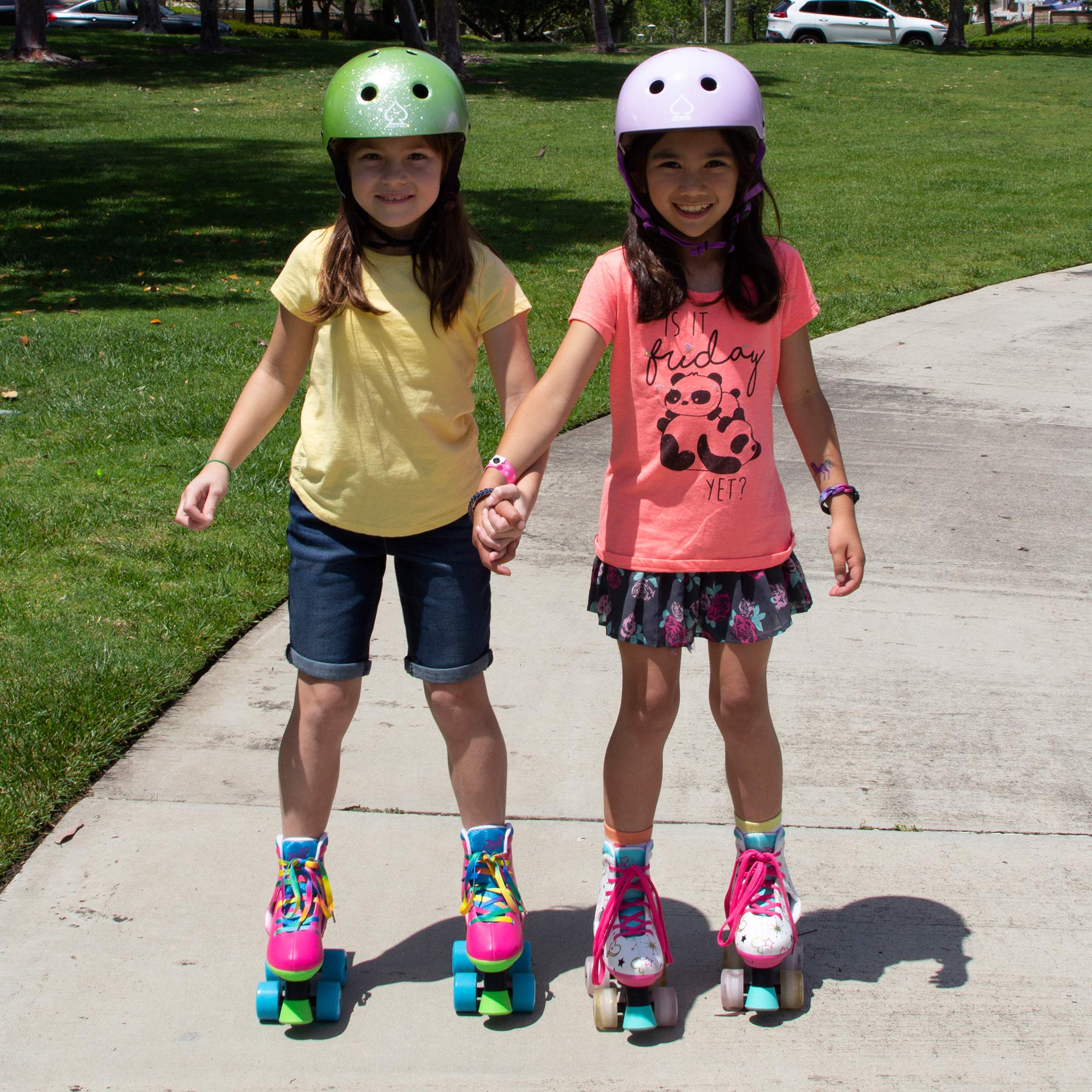 Circle Society Classic Adjustable JoJo Siwa Children's Roller Skates, 12-3 US Girls, Party in Pink