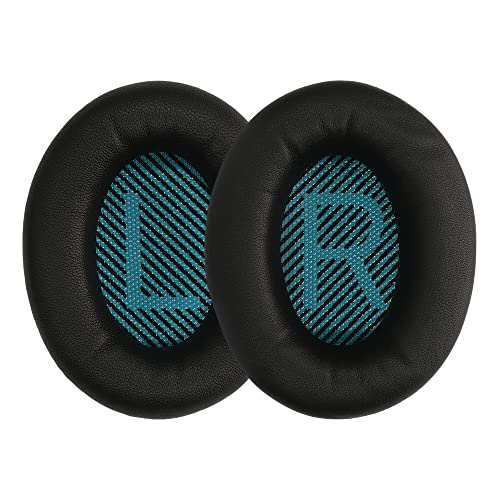 kwmobile Replacement Earpads Compatible with Bose Soundlink Around-Ear Wireless II - 2X Sheepskin Headphones Pads - Black