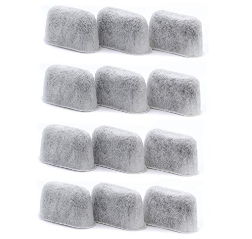 Cuisinart Compatible Activated Charcoal Water Filter Replacement - Universal Fit All Cuisinart and Braun Coffee Makers - Pure and Refresh Taste (12 Pack)