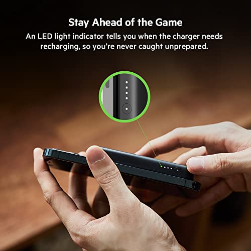 Belkin Wireless Power Bank w/MagSafe Compatible 7.5W Wireless Charging - Portable Magnetic Charging Bank - Compatible w/iPhone 15, 15 Plus, 15 Pro, 15 Pro Max, iPhone 14, AirPods, & More - White