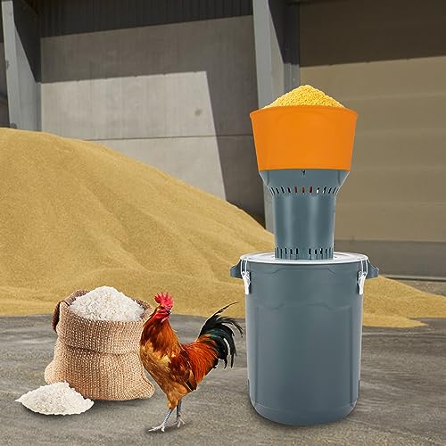 Grain Mill Grinder Electric, 13.2 Gallons Grain Mill Grinder Electric Corn Grinder with 5 Sieves, Flour Mill Wheat Grinder for Home and Farm Feed Grinding (50L)