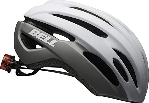 Bell Avenue MIPS LED Adult Road Bike Helmet (Matte/Gloss White/Gray (2020), Universal Women's (50-57 cm))