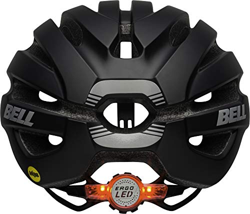 Bell Avenue MIPS LED Adult Road Bike Helmet (Matte/Gloss Black (2020), Universal Adult (54-61 cm))