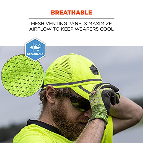 Ergodyne mens High Visibility, Reflective Hat Cap, Lime, One Size US