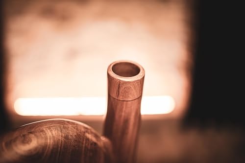 S-shaped Professional Didgeridoo for Meditation, Sound Healing Therapy, Yoga and Circular Breathing β NOT MADE IN CHINA β Mahogany Wood, 2-YEAR WARRANTY