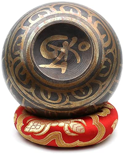Tibetan Singing Bowl Set (3.2 inch) with Meditation Singing Bowl, Tingsha Cymbals for Healing, Yoga, Meditation, Mindfulness and Relaxation