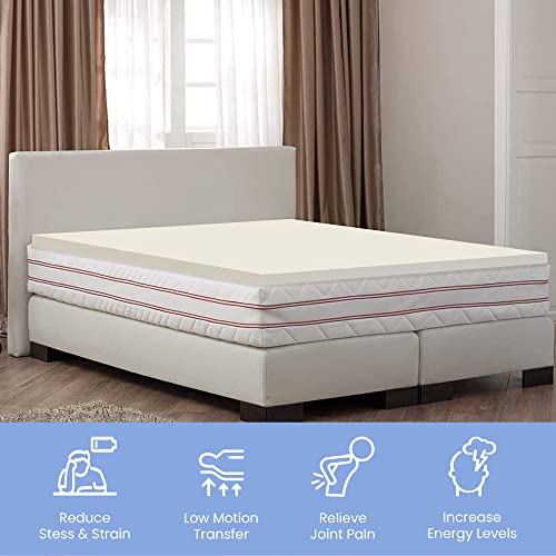 GREATON Breathable 1-inch Foam Mattress Topper with Perfect Body Support | Comfortable Mattress Topper for Ultimate Relaxation, Improves Back Pain, Heavy-Duty Structured Toppers, Twin, White