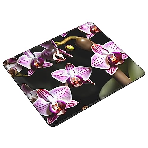 Bell Orchid Pattern Multi-Code Non-Slip Rubber Lock Mouse Pad,Serviceable Desk Mat,for Computers,Laptop,Office