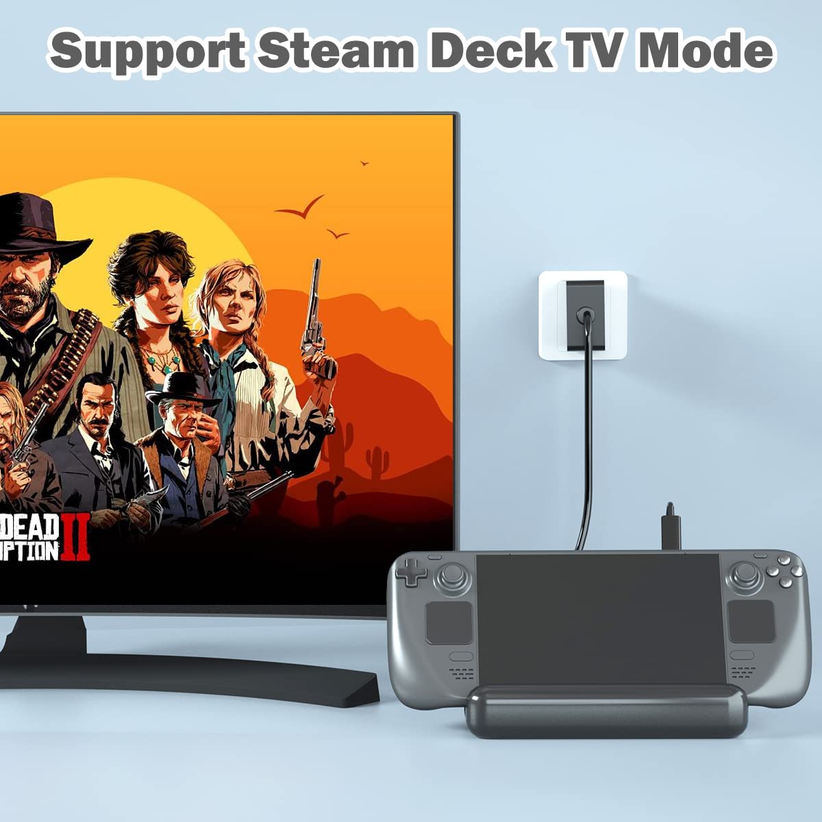 Charger for Nintendo Switch and Steam Deck AC Power Supply Adapter with 5FT Charging Cable Cord, Support Switch Steam Deck TV Dock Mode, Output 15V2.6A to 20V2.25A