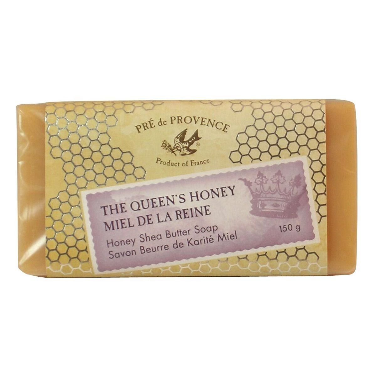 Pre de Provence Queen's Honey Shea Butter Enriched 150 Gram Large French Soap Bar - Original Honey