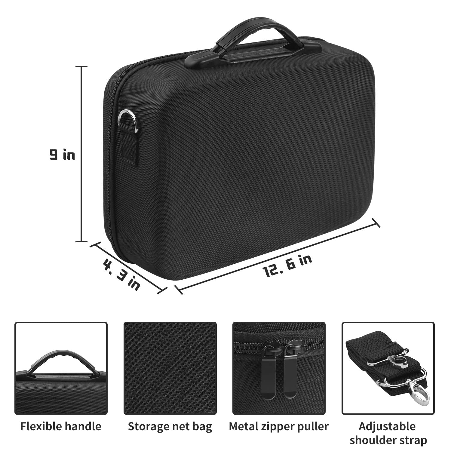 Carrying Case for Oculus Quest 2, Quest 2 VR Headset Travel Case All-in-One Virtual Reality Headset Protective Case with Silicone VR Face Mask & Controller Grips Cover for Quest 2
