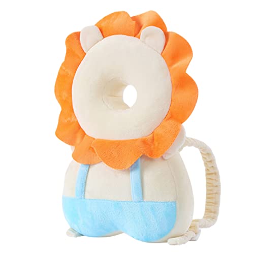 Toddler Baby Head Protection Cushion, Head Safety Protector Pad for Baby Toddler Walker, Adjustable Toddlers Head Safety Pad Cushion Backpack for Crawling and Walking (Little Lion)