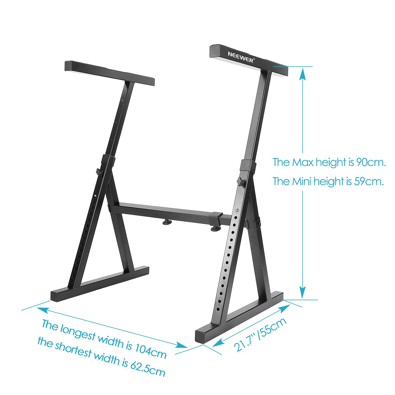 Neewer Z-Style Keyboard Stand - Heavy Duty Steel Construction with Solid Locking System, Support Stand for Piano Keyboard Instrument