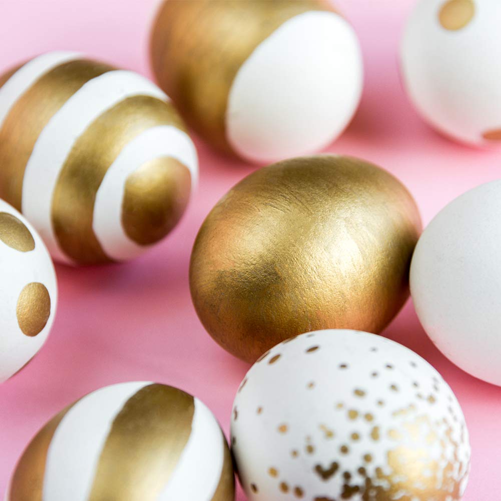 SallyFashion 30 PCS White Plastic Eggs Paintable Easter Eggs Fake Eggs for Crafts Easter Hunts Basket Fillers Easter Gift and Party Favor
