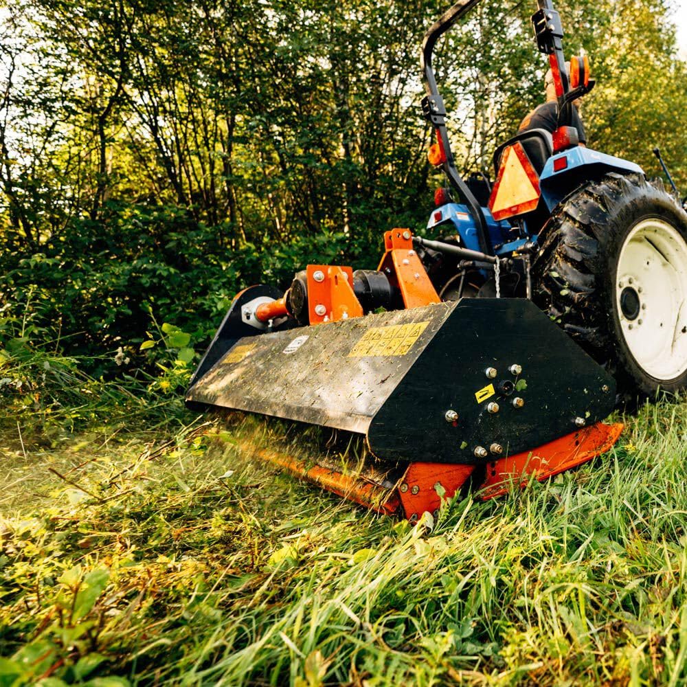 Titan Attachments 3 Point 60in Flail Mower, 30-60 HP Mowing Attachment for Category 1 Tractors and Loaders