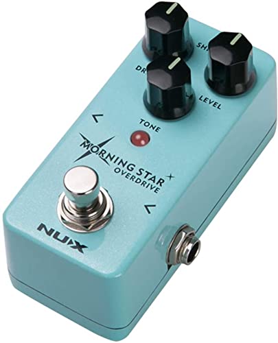 Briskdrop NUX Morning Star Overdrive Guitar Effect Pedal Bundle with 2 MXR Patch Cables