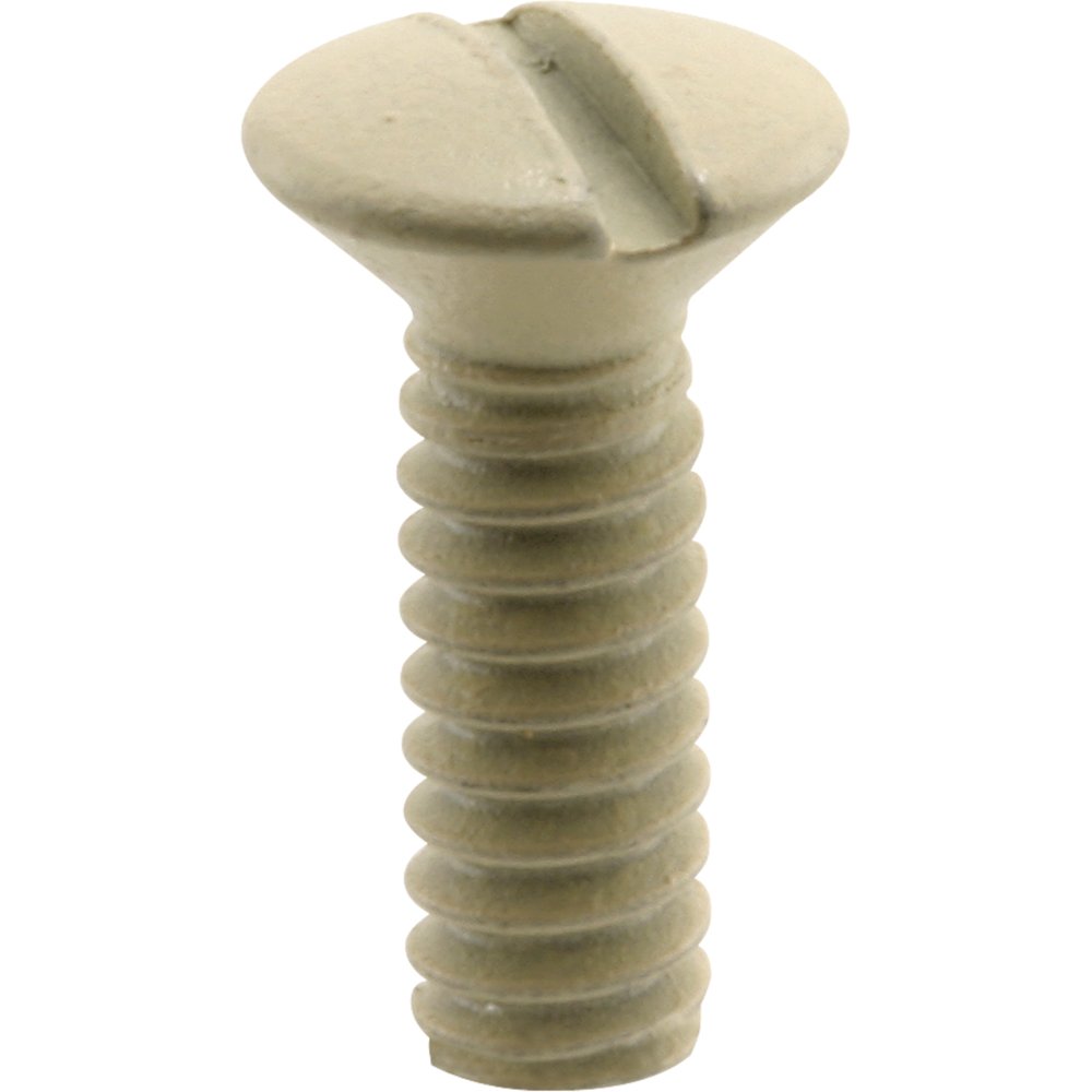 Prime-Line U 9015 Switch Plate Cover Screw, #6-32 x 1/2 In., Ivory Finish (100 Pack)