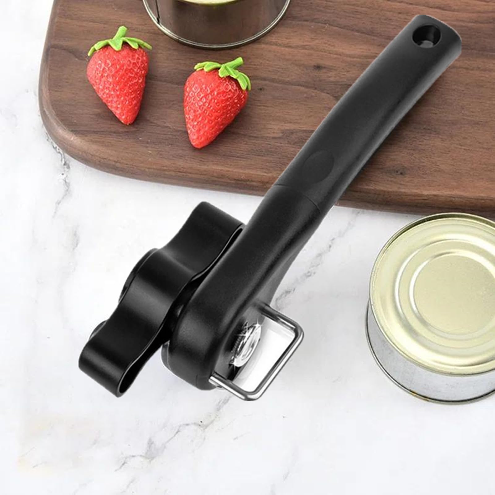 Can Opener Manual Stainless Steel Handheld Heavy Duty Can Opener Smooth Edge Side-Cut Safety Kitchen Can Opener for Seniors with Arthritic Hands Perfect for Home Chefs and Restauraunts
