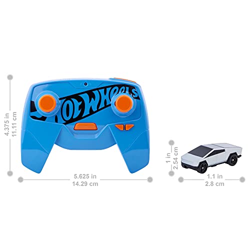 Hot Wheels RC 1:64 Scale Rechargeable Radio-Controlled Racing Cars for On- Or Off-Track Play, Includes Car, Controller & Adapter for Kids 5 Years Old & Up