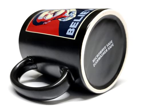 Mean Muggin Believe - 11oz Ceramic Black Mug - Artwork on Both Sides - Funny - Giftable Foam Box Protection - Inspired by Ted Lasso