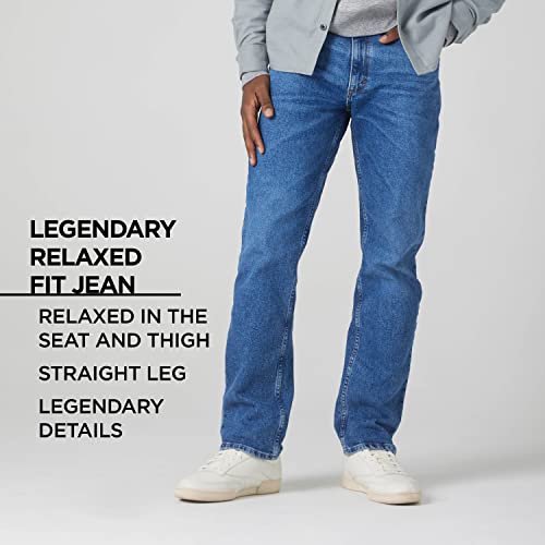 Lee Men's Legendary Relaxed Straight Jean, True Blue, 38W x 30L