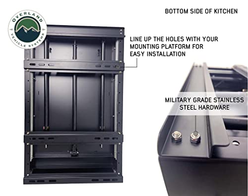 Overland Vehicle Systems OVS Camp Cargo Box Kitchen with Slide Out Sink, Cooking Shelf and Work Station