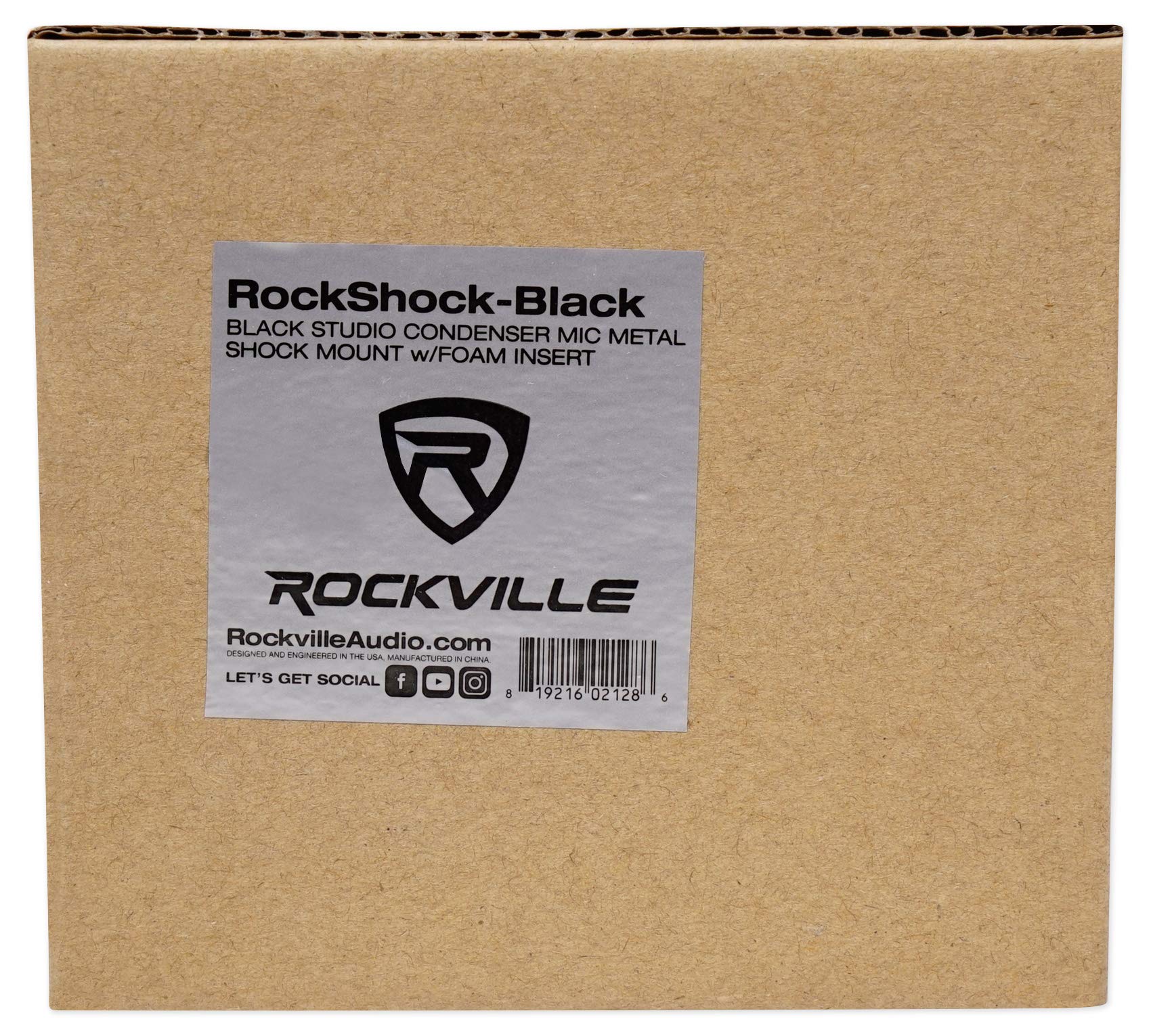 Rockville RockShock Black Studio Condenser Microphone Metal Shock Mount w/Foam