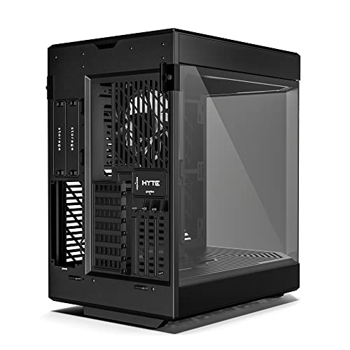 HYTE Y60 Modern Aesthetic Dual Chamber Panoramic Tempered Glass Mid-Tower ATX Computer Gaming Case with PCIE 4.0 Riser Cable Included, Black (CS-HYTE-Y60-B)