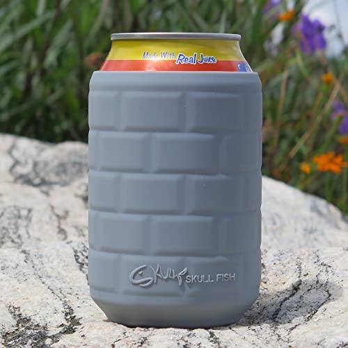 Soft Silicone Sleeves Insulators for Standard Soda/Beverage/Beer Can, 12OZ Standard Can Cold Insulating Covers, Soda Sleeves Coolers Holder, Non-slip Beverage Can Coolier Sleeves (Gray)