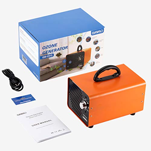 Ozone Machine10000mg/h, OMMO Industrial/Commercial/Home Multipurpose Ozone Machine Air Purifier, 180mins Adjustable Timer for Room, Smoke, Cars, and Pets