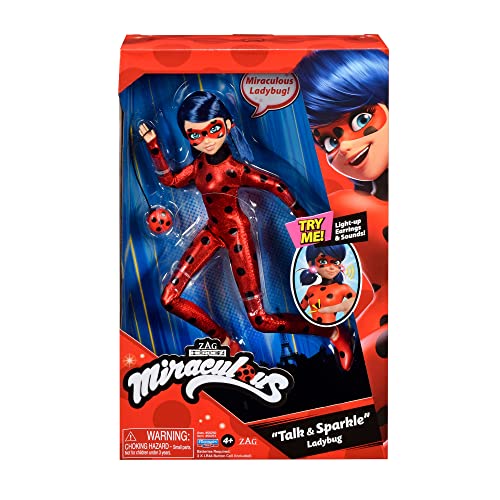 Miraculous Talk and Sparkle 10.5” Ladybug Deluxe Doll with Lights and Sounds