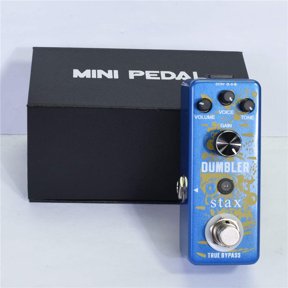 Stax Dumbler Guitar Pedal Analog Dumbler Overdrive Guitar Effect Pedals for Electric Guitar with Medium Low Distortion Mini Size True Bypass