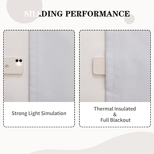 Melodieux Thermal Insulated 100% Blackout Curtain Liner for 84 Inch Long Curtains, Off White/Black, 40 by 80 Inch, 1 Panel, Rings Included