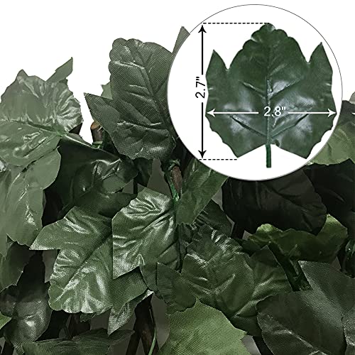 Expandable Fence Privacy Screen for Balcony Patio Outdoor,Decorative Faux Ivy Fencing Panel,Artificial Hedges (2PC,Single Sided Leaves)…