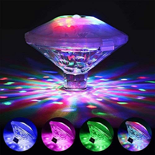 Estorxile Swimming Pool Lights, (7 Lighting Modes) Colorful Bathtub Lights for Disco Pool or Hot Tub, Floating Pool Lights, Pool Accessories Pond Decor (Pool Lights Red) (7 Color)