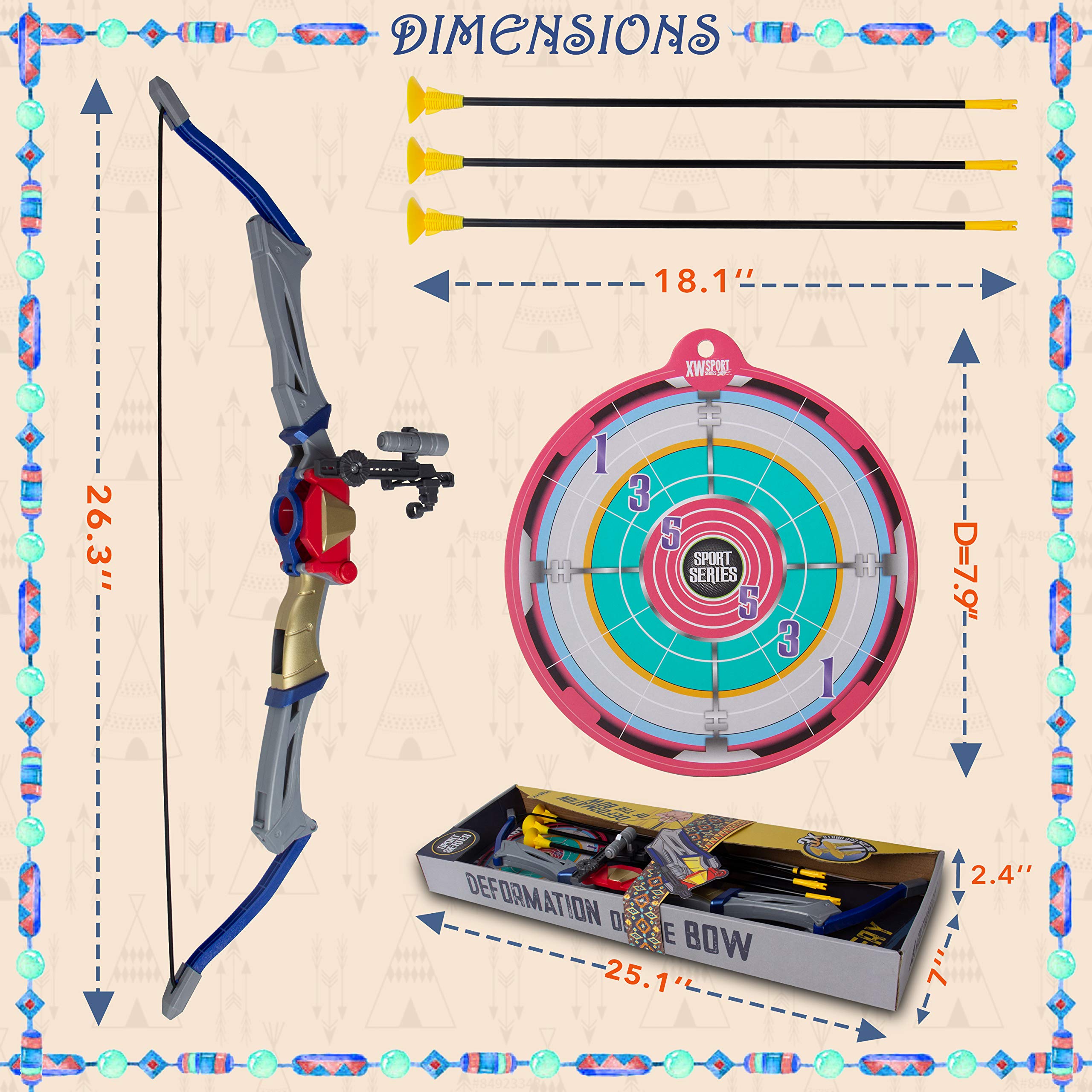 CLOVERCAT 2 Pack Kids Bow and Arrow Set - Kids Archery Shooting Set with Target, Quiver and Suction Cup Arrows
