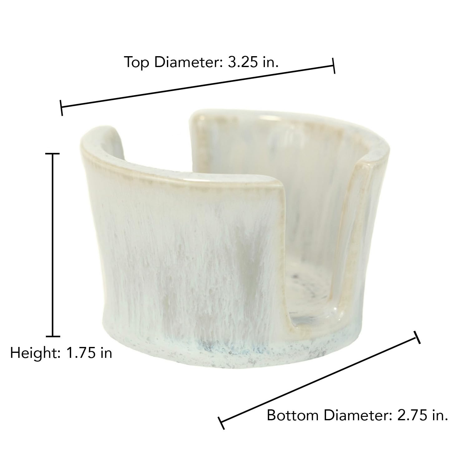 Ceramic Dish Sponge and Scrubby Holder - Caddy - Drainer for Kitchen Sink | Decorative | Allows Sponge to Dry | Helps Reduce The Odor of Stinky Sponges | Bar Soap Holder for Sink (Marbled White)