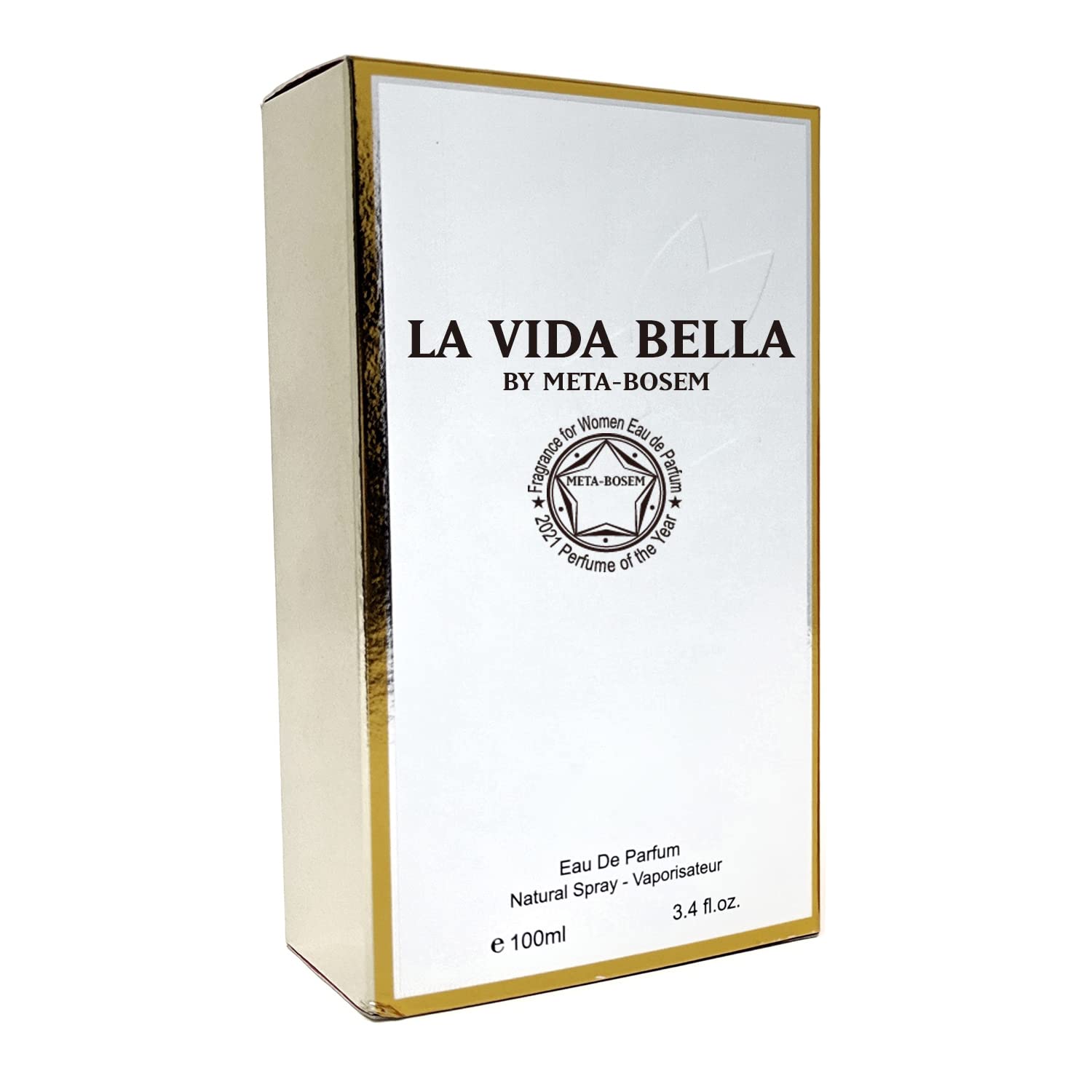 META-BOSEM LA BELA Eau de Parfum Spray for Women, Wonderful Gift, Gourmand Fragrance, Daytime and Casual Use, for all Skin Types, a Classic Bottle, 3.4 Fluid Ounce