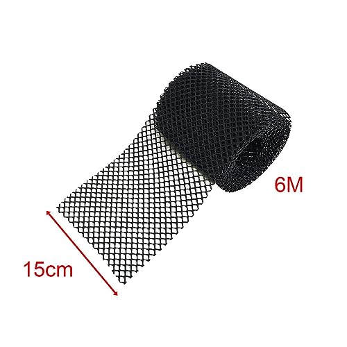 Leaf Guard Mesh Gutter, Downspout Protectors 6M Debris with Fixed Hooks, Multipurose Roof Leaf Guard Mesh Strainer for Outdoor, Balcony Parts