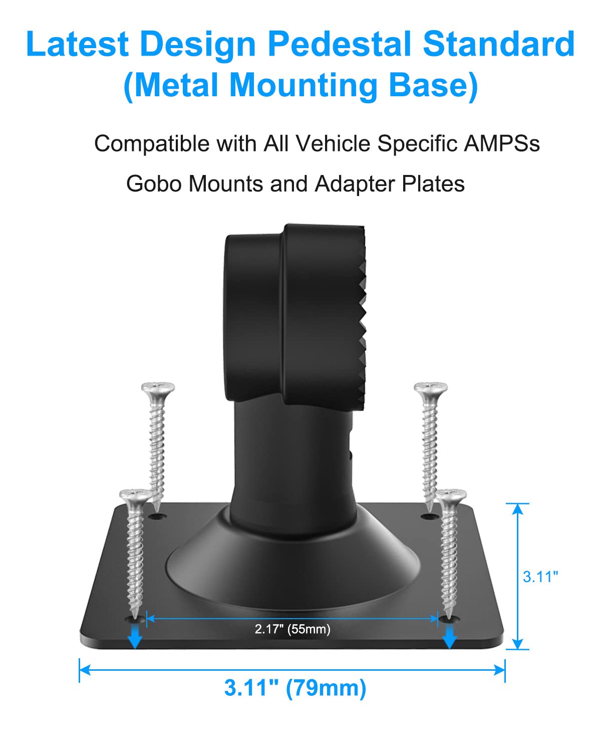 Drill Base Tablet Mount Car Dashboard, Aozcu Heavy Duty Truck Dash iPad Holder with Strong Aluminum Arm, Commercial Vehicles Tablet Stand for iPad Pro Air Mini,Galaxy Tabs, iPhone, All 4-12.9" Tablets