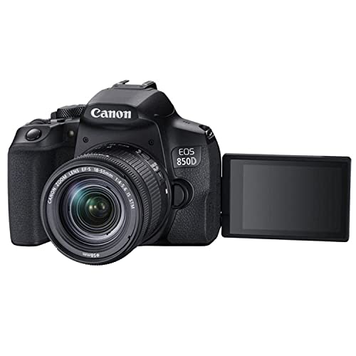 Canon EOS 850D/Rebel T8i Vlogger Kit:EF-S 18-55mm,EF 75-300mm & 420-800mm Lenses,128GB Memory,Tripod,3 Piece Filter Kit,Gadget Bag,Remote Shutter,USB Card Reader,Cleaning Kit & Software Package