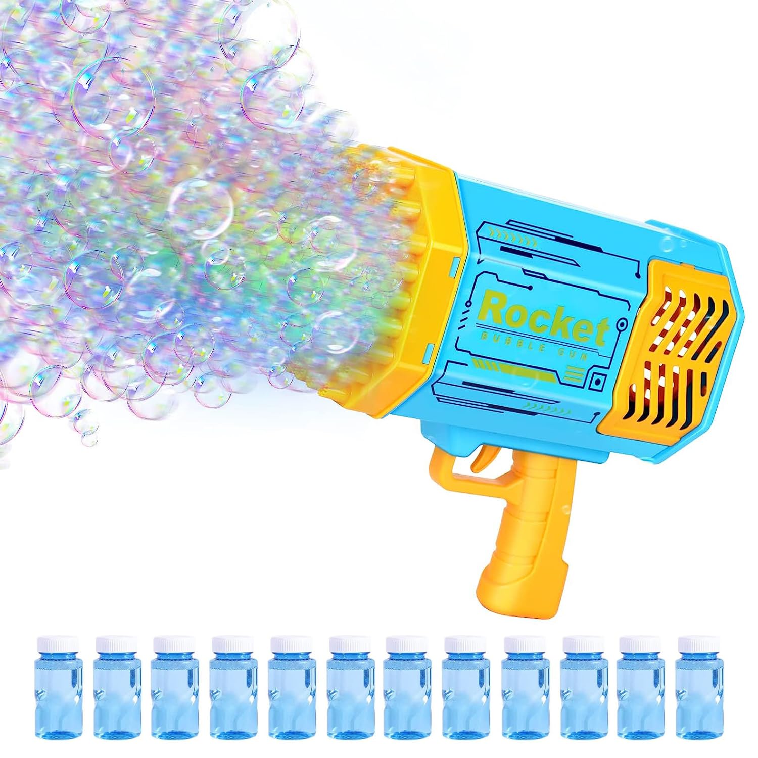 Bubble Maker, Bubble Machine Gun, Bubble Blaster with Lights, Bubble Blower for Toddlers, Outside Toys for Kids Boys Girls Ages 3 4 5 6 7 8 Year Old (Pink)