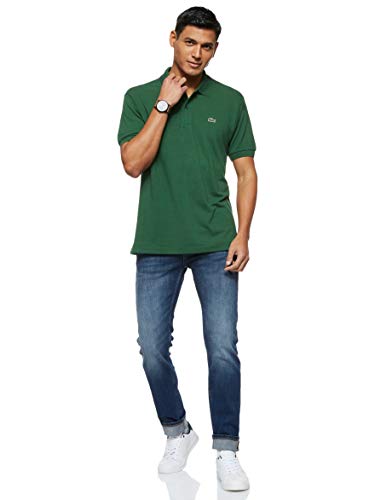 Lacoste Mens Short Sleeve L.12.12 Pique Polo Shirt, Green, XL
