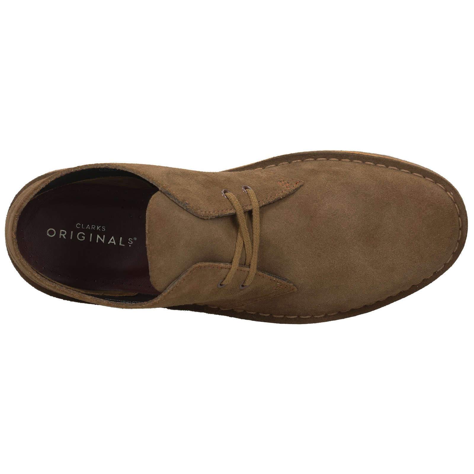Clarks Originals Mens Desert Boot Suede Cola Brown Boots 9.5 US