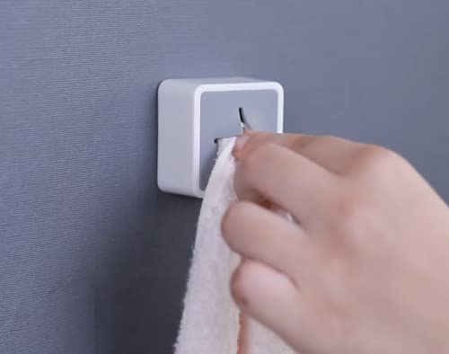 Little Dream Products Wall Hooks for Kitchen Bathroom Trackless Self Adhesive Wall Mounted Hanger Napkin Rack Towel Hook Set of 3 White LDP630HT8 LDP630HT8