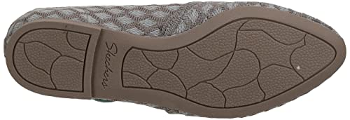 Skechers Women's Cleo-Honeycomb Ballet Flat, Dark Taupe, 10
