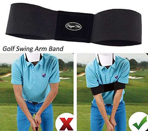 BRAMASOLE Golf Swing Trainer Ball Wrist Armband Set Posture Motion Training Aid Correction Equipment Multi Packs for Beginner Men Women Indoor Outdoor Practice (2 arm Band+2 Correcting Tool)