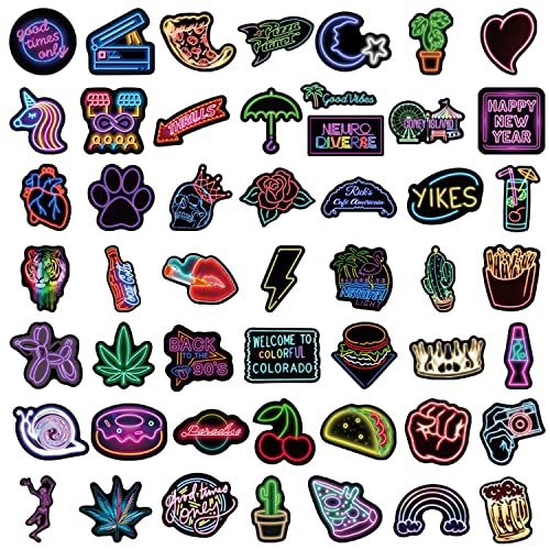 LAGOM DREAMBOAT Fashionable Cyberpunk Style Waterproof Stickers, Create Unique Looks- 50 Pieces per Pack