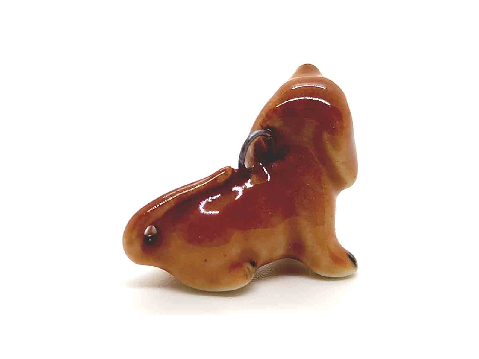 SSJSHOP Dachshund Dollhouse Small Figurines Hand Painted Ceramic Animals Dog Lover Collectible Gift Home Garden Decor (Pendent), Black